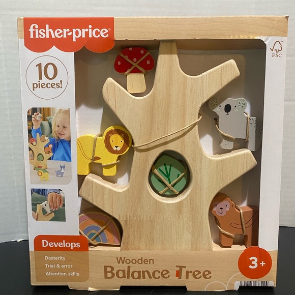 Fisher-Price | Toys | Fisherprice Wooden Balance Tree Toy Multicolor ...